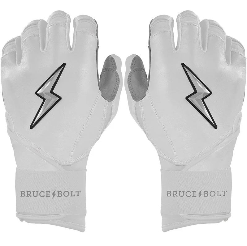 Bruce Bolt Chrome Series Long Batting Gloves | Premium Cabretta Leather ...